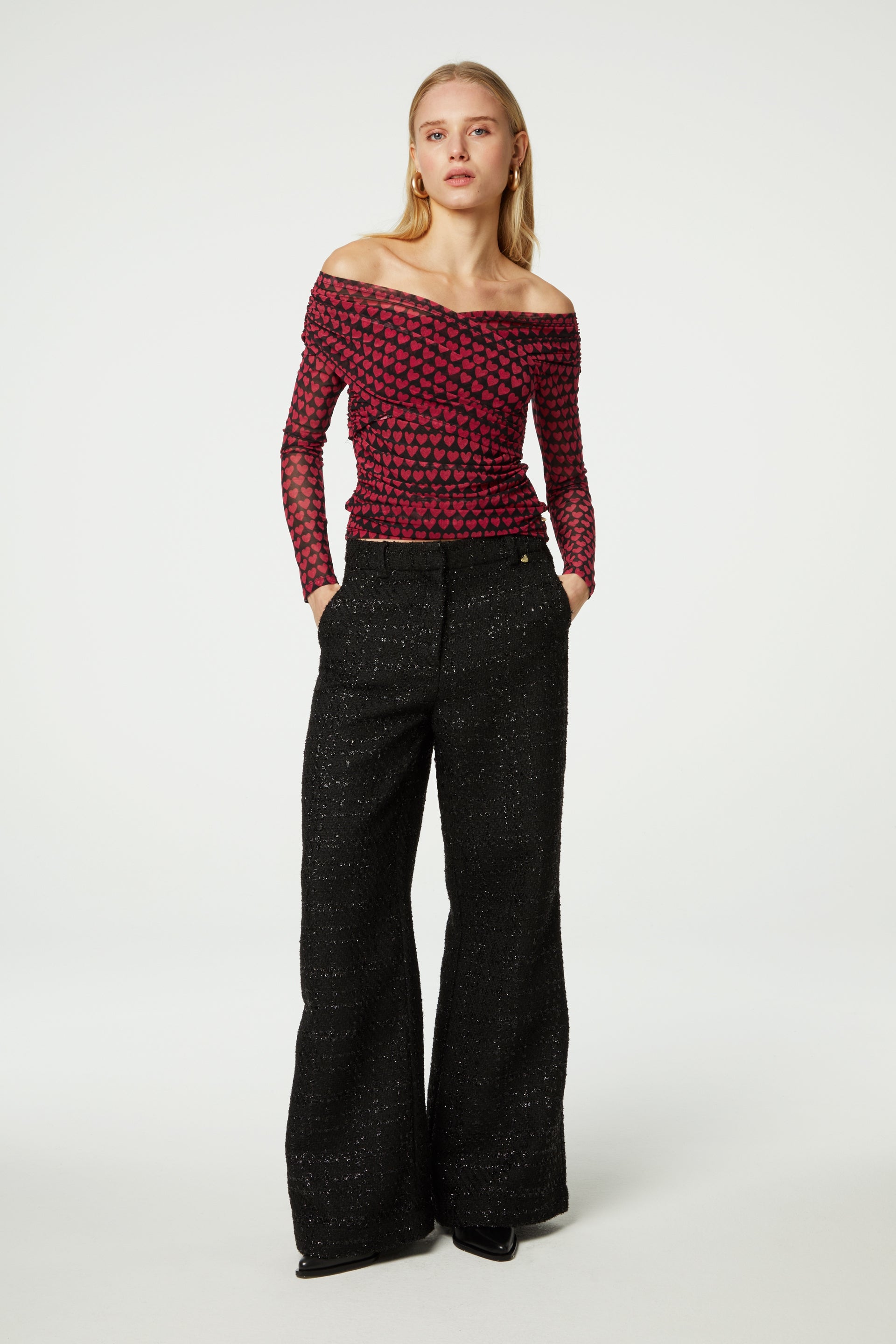 Remi Tweed Trousers Black Fabienne Chapot